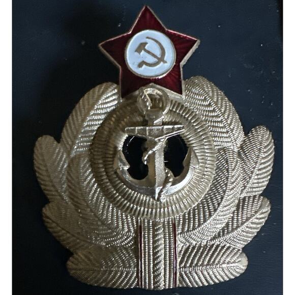 Jackets & Coats | Ussr Soviet Navy Fleet Pin And Cap Badge Crab Cold ...